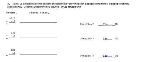Solved 3 15 Pts Do The Following Decimal Additions Or