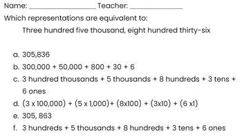Place Value Standard Form Expanded Form Expanded Notation Form Word Form
