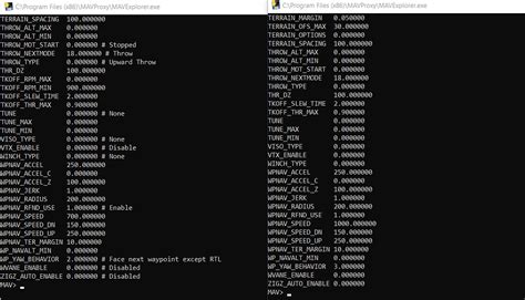 MavExplorer Param Info MAVProxy ArduPilot Discourse
