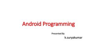 Android Programming PPTX