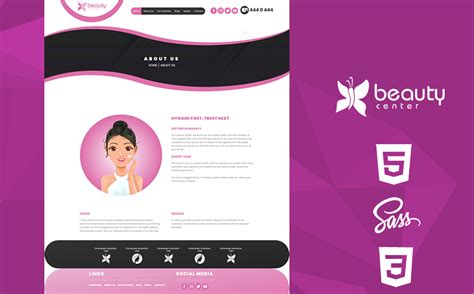 beauty center creative html5 and css3 website template