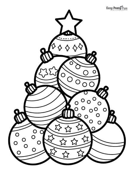 Free Printable Christmas Ornaments Coloring Pages Christmas Tree