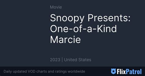 Snoopy Presents One Of A Kind Marcie • Flixpatrol