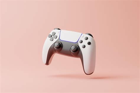 Premium Photo Flying Gamepad On A Pink Background With Copy Space