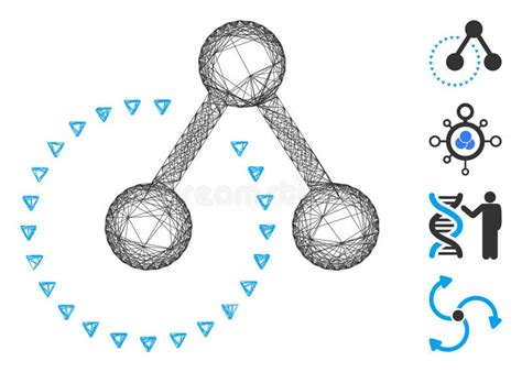 Hatched Molecule Structure Analysis Vector Mesh Stock Illustration Illustration Of Connecting