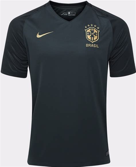 Camisa Seleção Brasileira Copa 2017 Third Verde Escuro Preto R 249