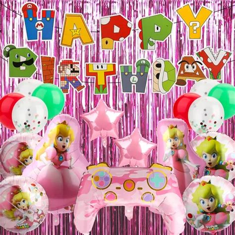 Globo Para Princesa Peach Cumpleaño Decoracion Fiesta Meses sin interés