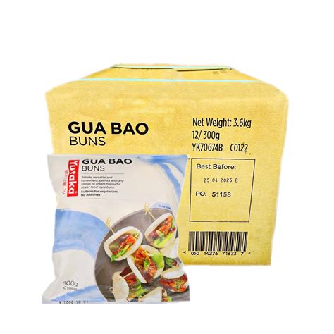 Case Of Yutaka Gua Bao Buns 割包 10 Pcs 300g 12packs 3 6kg Frozen No