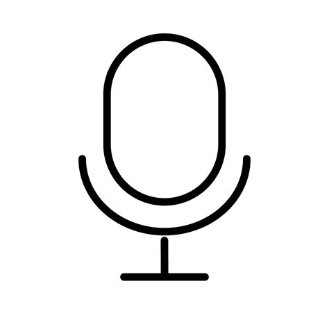 Simple Microphone Icon Voice Microphone Sound Vector Vector Art At Vecteezy