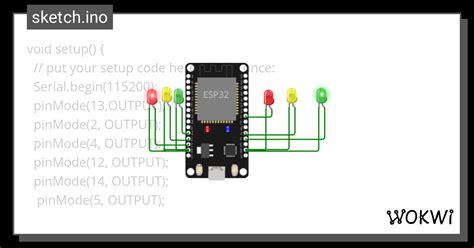 122 Lakshmanan Trafficlight Copy Wokwi ESP32 STM32 Arduino Simulator