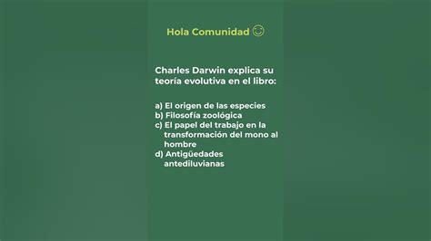 ⭐charles Darwin Explica Su Teoría Evolutiva En El Libro Shorts 📗