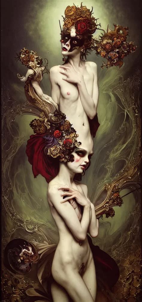 Baroque Oil Painting Of Full Body Vampire Princess Stable Diffusion