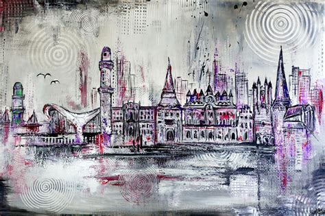 Auftragsbild Rostock Skyline Stadtbild Steintor Petrikirche Stadt