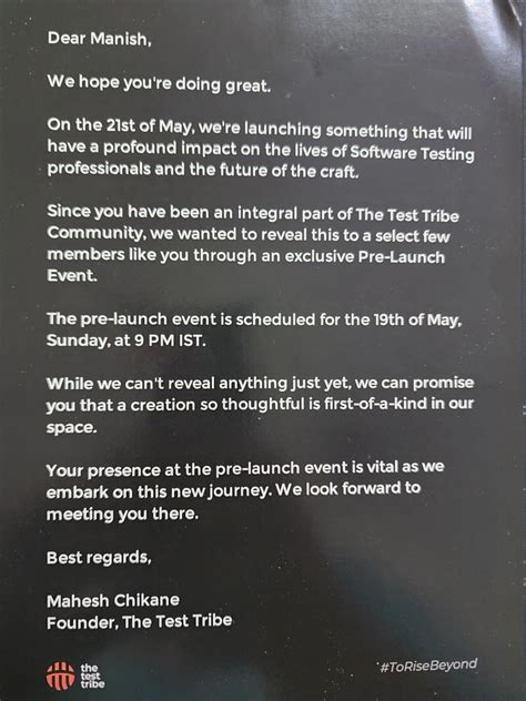 Manish Saini On Linkedin Softwaretesting Thetesttribe Cantwaittoseewhatsnext