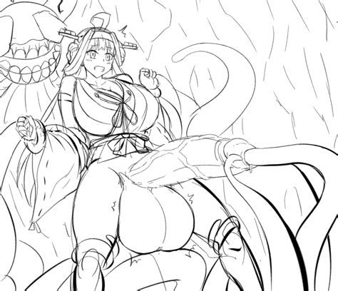 Jadf Kongou Kancolle Kantai Collection Character Request 10s 1futa Bottomless Breasts