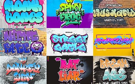 Bubble And Monoline Graffiti Font Bundle Templatemonster