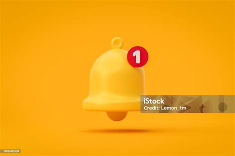 스마트폰 알림과 노란색 배경에 알림 메시지 벨 아이콘 경고 및 알람 3d 렌더링 조언에 대한 스톡 사진 및 기타 이미지 조언