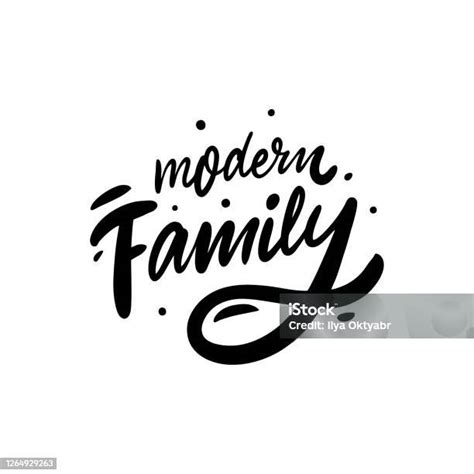 현대 가족 문구 검은 텍스트 색상입니다 손으로 그린 벡터 그림 흰색 배경에 격리 0명에 대한 스톡 벡터 아트 및 기타 이미지 0명 가족 공동체 Istock