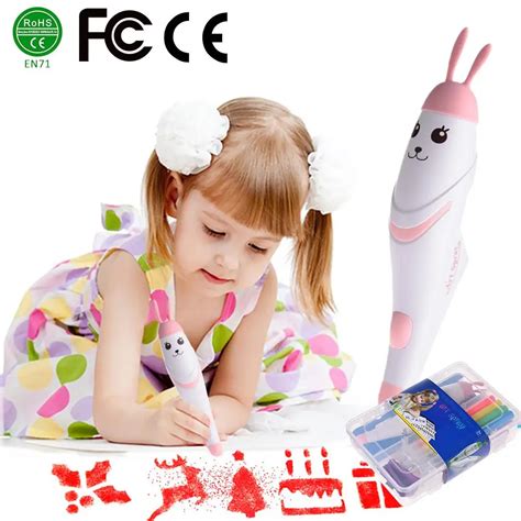 에어브러시 펜 어린이 페인트 그리기 장난감 전기 스프레이 페인트 펜 세척 가능한 마커 스프레이 아트 공예 에어 마커 분무기 세트 12 개종이 장난감