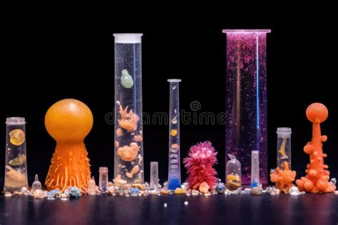Comparison Of Microplastic Sizes Under The Microscope Stock Illustration Illustration Of