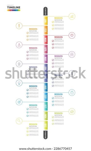 Infographic Project Timeline Graph 12 Months Stock Vector Royalty Free 2286770457 Shutterstock