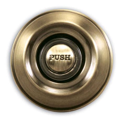 Heath Zenith Wired Lighted Push Button In Antique Brass Finish Dw 955