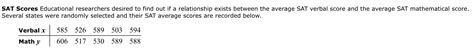 Solved SAT Scores Educational Researchers Desired To Find Chegg Com