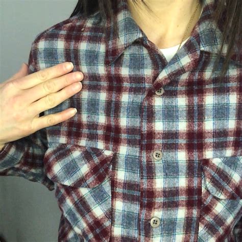 Vintage Pendleton Plaid 1950s 60s Loop Collar Virgin … Gem