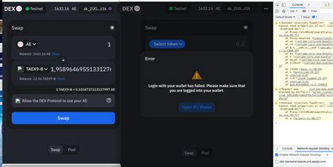 Issues Connecting To Dex · Issue 1464 · Superhero Comsuperhero Wallet