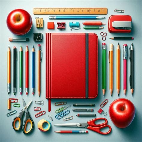 School Supplies Premium Ai Generated Image