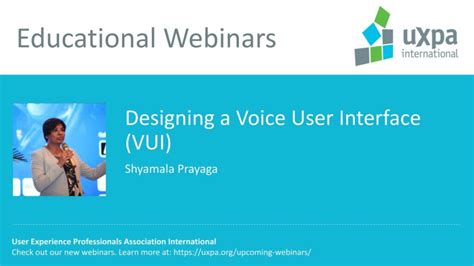 Designing A Voice User Interface Vui Uxpa International