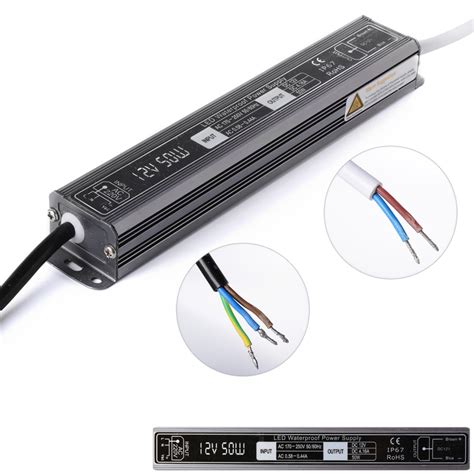 Dc 12v 50w Lighting Transformer Waterproof Led Driver Power Supply Ip67
