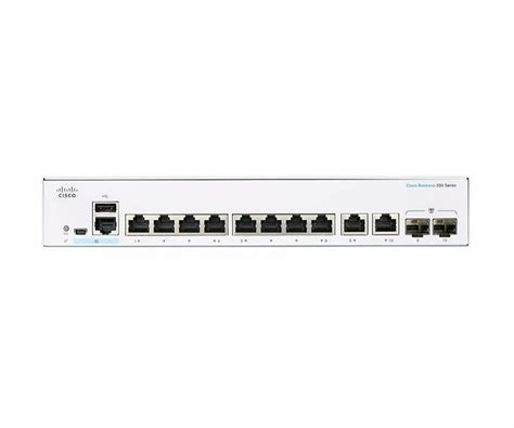 Cisco Business Cbs350 8t E 2g Gigabit Managed Network Switch White