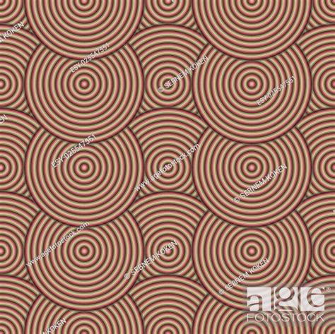 Seamless Colorful Abstract Modern Concentric Circles Texture Background Pattern Stock Vector