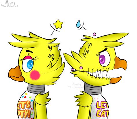 Withered Chica And Toy Chica By Arcencia68 On Deviantart