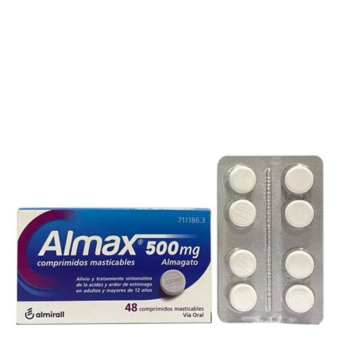 Almax 500mg 48 Comprimidos Masticables Farmacia Belkis