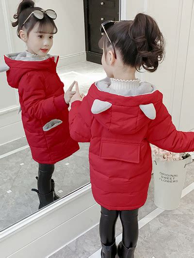 Baduglobalro Geaca Lunga Pentru Copii Pentru Fete Cu Element 3d Pe