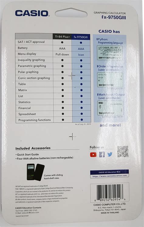 Casio FX GII Graphing Calculator PARCC HS