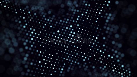 Abstract Digital Science Background A Stream Of Luminous Particles Big Data Visualization 3d