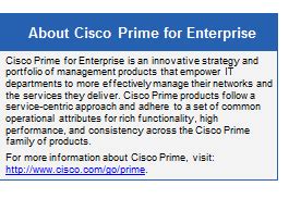 Cisco Prime Network Control System Data Sheet Cisco