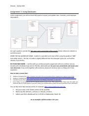 Assignment 3 MIS 3376 SP22 Docx Hossain Spring 2022 Assignment 3