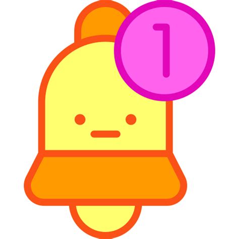 Notification Retro Neon Lineal Color Icon