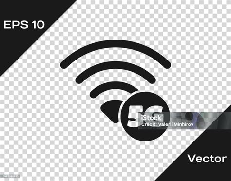 투명 한 배경에 격리 된 블랙 5g 새로운 무선 인터넷 와이파이 연결 아이콘 글로벌 네트워크 고속 연결 데이터 속도 기술 벡터 5g에 대한 스톡 벡터 아트 및 기타 이미지