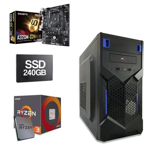 Computador Home CPU AMD Ryzen 3 2200G 3 5GHz 8GB DDR4 SSD 240GB