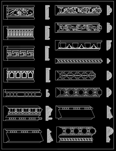 【over 1200 Decorative Elements Cad Blocks V 1】 High Quality Dwg Files