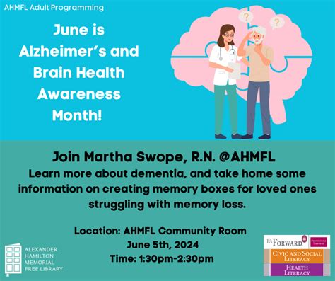 Alzheimers And Brain Health Awareness Talk — Alexander Hamilton