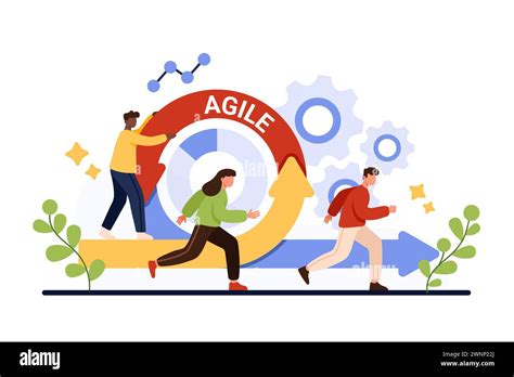 Agile Methodology For Digital Project Management And Development Process Daily Work Tiny