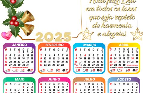 Calendário 2025 Natal Repleto De Harmonia E Alegria Png Imagem Legal