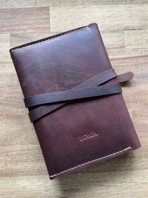 Leather A5 Notebook Folio Felt