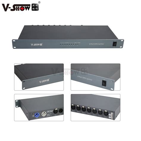 Vshow Dsp08 Shipping From Usa Dmx Splitter Signal Amplifier 8 Port Dmx Splitter Stage Machine